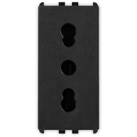 Presa bipasso 2P+T 16A P17/11 1 modulo Nero Pixia Master 14159
