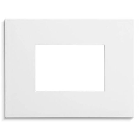 Placca 4 moduli Snow White effetto satinato serie Pixia Master 14PX104