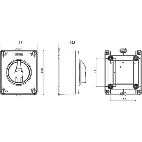Sezionatore Rotativo HP 4 Poli 32A Lucchettabile IP66 GW70436P