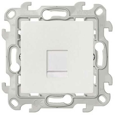 Prise RJ45 Cat 6 UTP griffes connexion vis blanc + plaque 1 poste S rie ...