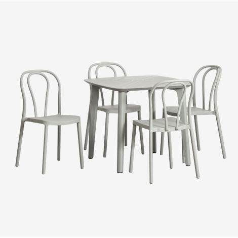 SKLUM Set aus quadratischem Tisch aus Polyethylen (85x85 cm) Scand und ...