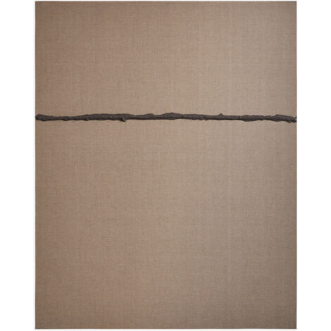 SKLUM Handbemalte dekorative Leinwand auf Leinen mit Gipsrelief (80x100 cm) Eliciaro Braun Kaffee