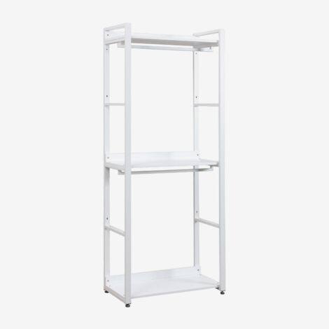 SKLUM Offener Schrank aus Stahl und Holz Ariaster Weiss