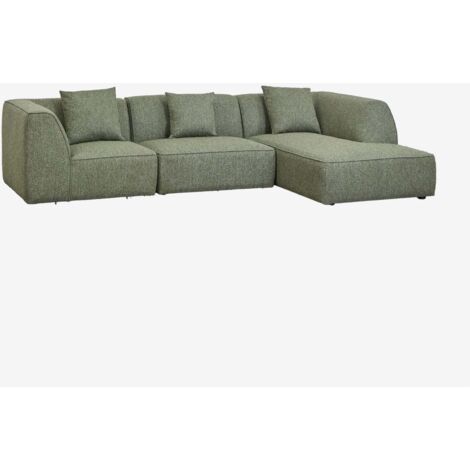 SKLUM Cardea gepolstertes 3-teiliges Chaiselongue-Modulsofa mit rechter ...