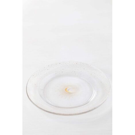 SKLUM Pack mit 4 flachen Glastellern Byron Transparent
