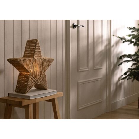 SKLUM Dekorationsstern mit LED-Lichtern Silviya Natürlich