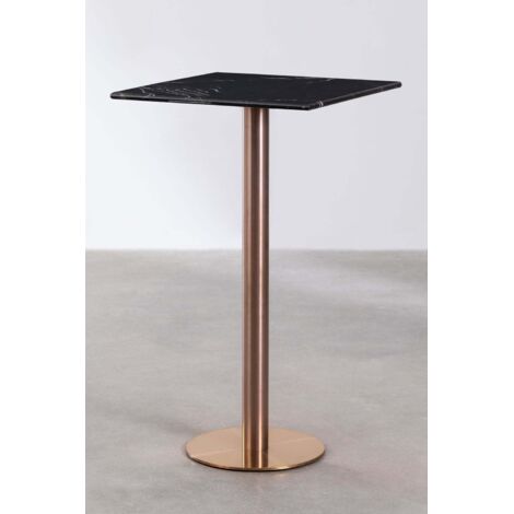 SKLUM Hoher quadratischer Bartisch aus Marmor (60x60 cm) Cosmopolitan ...