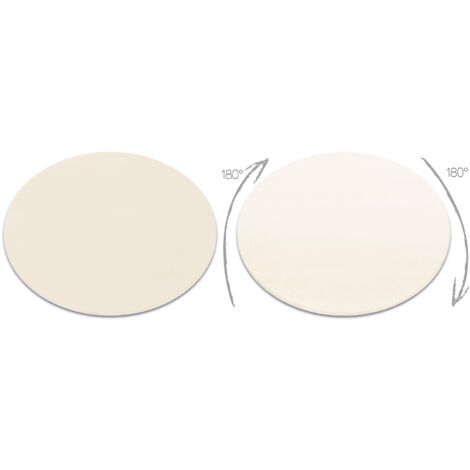 Alfombra de lavado moderna LINDO circulo crema, antideslizante, peluda ...