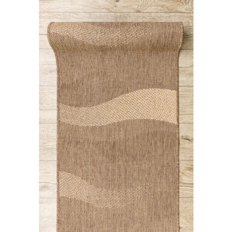 Alfombra de pasillo SIZAL FLOORLUX modelo 20212 color café/color maíz ...