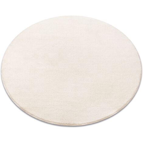 Alfombra VELVET MICRO círculo crema llanura color sólido beige circulo ...