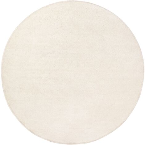 Alfombra VELVET MICRO círculo crema llanura color sólido beige circulo ...