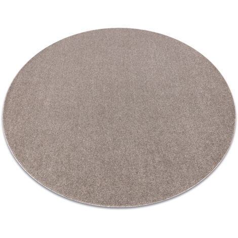 Alfombra ETON PLUS círculo color beige, monocromática, uniforme, lisa ...