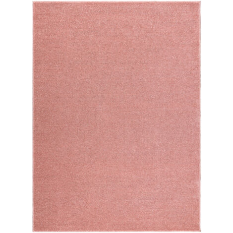Alfombra ETON PLUS color rosa empolvado, monocromática, uniforme, lisa ...
