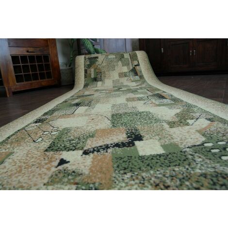 Alfombra de pasillo BCF IMPRESJA verde aceituna 60 cm green 60x410 cm