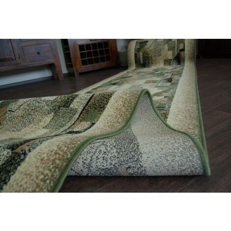 Alfombra de pasillo BCF IMPRESJA verde aceituna 60 cm green 60x410 cm