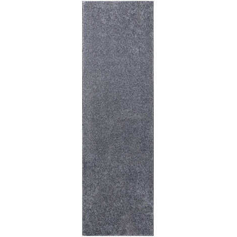 Alfombra de pasillo SANTA FE gris 97 llanura color sólido grey 100x170 cm
