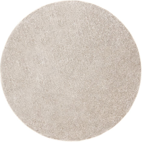 Alfombra SANTA FE círculo beige 33 llanura color sólido beige circulo ...