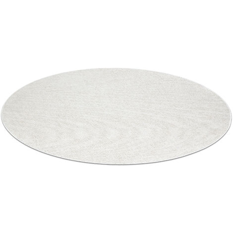 Alfombra CASABLANCA PLUS círculo crema Monocolor, bucle beige circulo ...