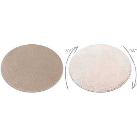 Alfombra SOFTY circulo llanura color sólido beige beige circulo 150 cm
