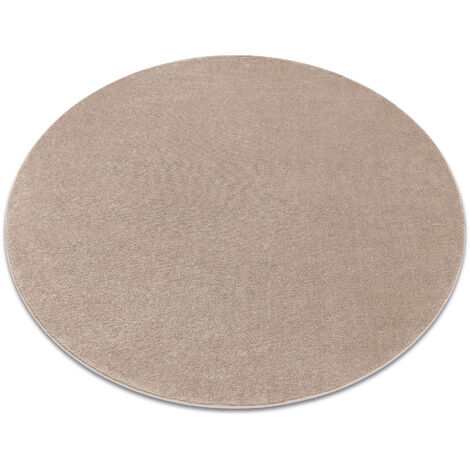 Alfombra SOFTY circulo llanura color sólido beige beige circulo 200 cm