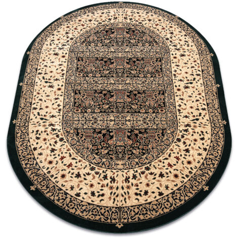 Tappeto di lana POLONIA ovale VETRATA smeraldo green 170x235 cm