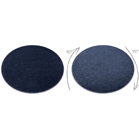 Tappeto SOFTY cerchio un colore blu scuro blue rotondo 200 cm