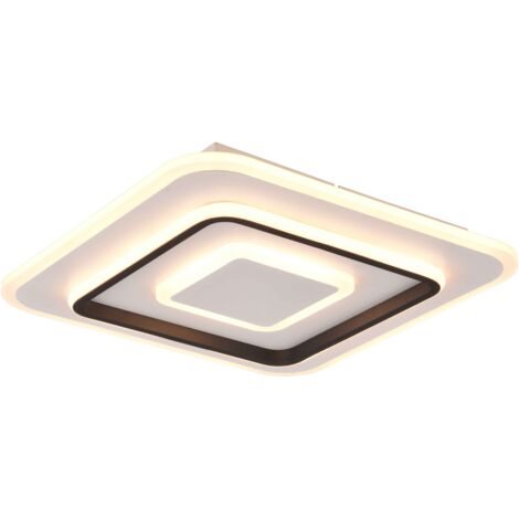 Plafoniera LED multifunzione, metallo, bianco opaco, L39 cm, Jora