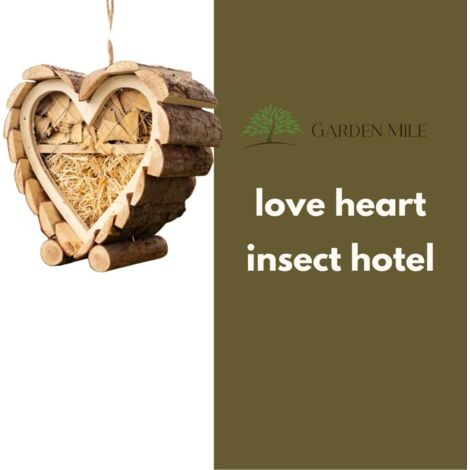 Wooden Insect Bugs Bee Hotel for Garden Weatherproof Love Heart Eco ...