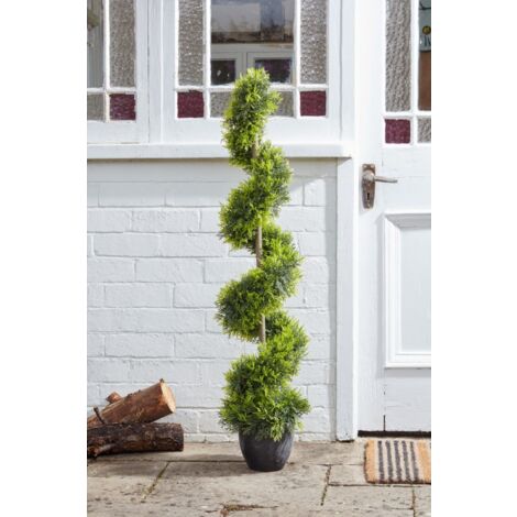 Faux Cypress Topiary Twirl Tree 90cm