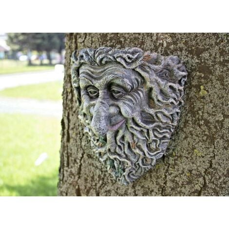 Resin Tree Peeker Mounted Garden Decoration