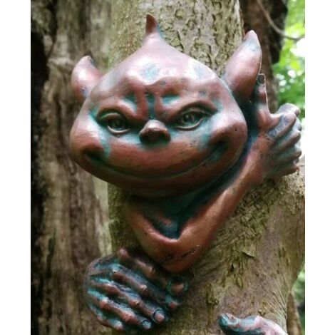 Elf Tree Halloween Peeker Tree/Fence Mounted Garden Decoration Novelty ...