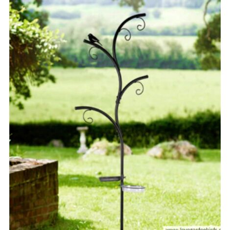 Bird Feeder Station, Stylish Tree Look Feeding Station with many Hooks ...