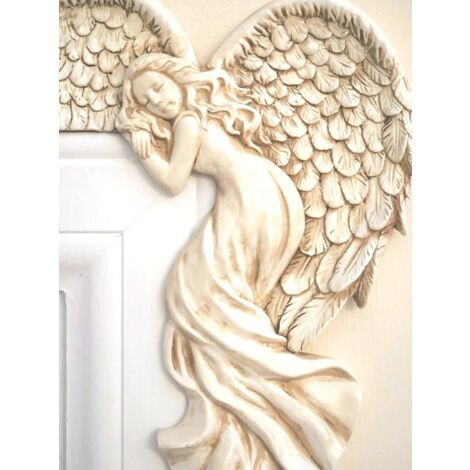 Angel Door Frame Ornament, Angelic Figurines, Ivory Angel Wings ...