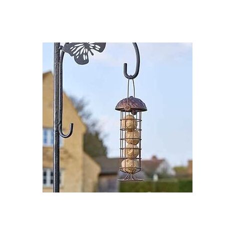 Garden Mile 26cm Acorn Bird Feeder Hanging Caged Bird Feeder Garden ...