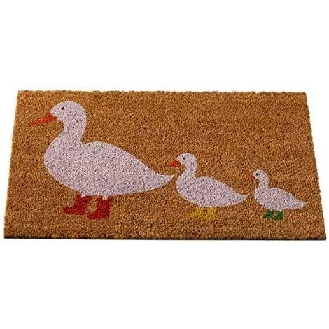 Large Novelty Printed Ducks In Boots Welcome Mat