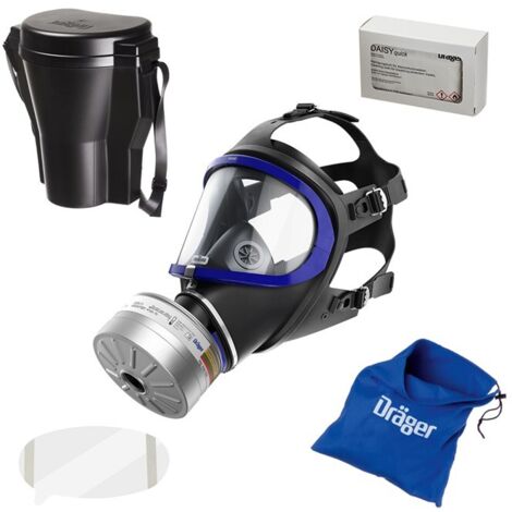 Masque intégral Dräger X-plore 6300 avec filtre A2B2E2K2 Hg P3 R D ...