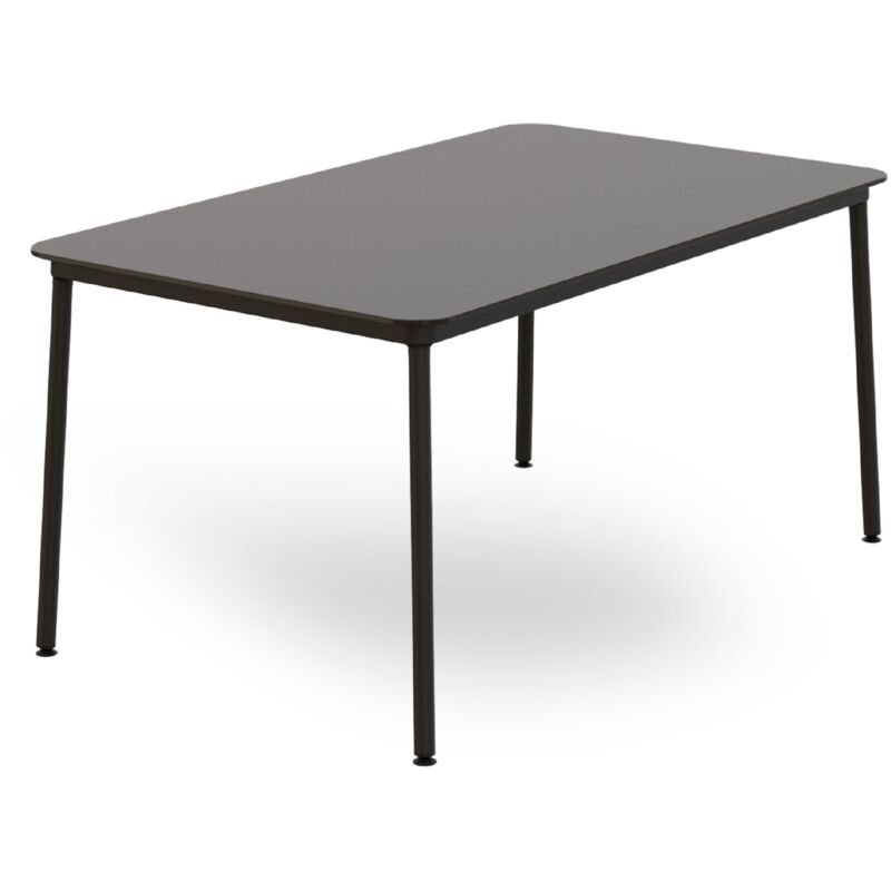 Resol HUB Table Rectangulaire Intérieur, Extérieur 150x90 Noir