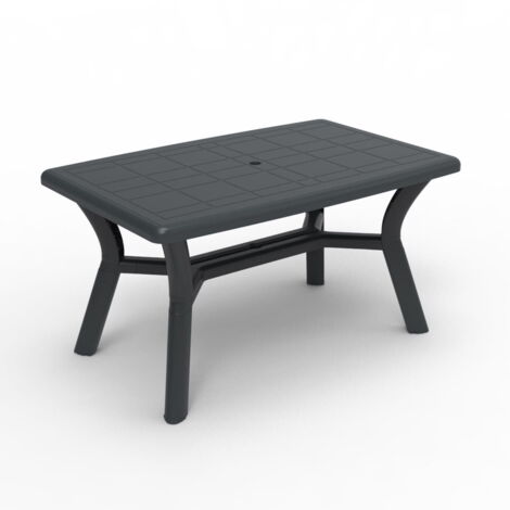 garbar DALIA Table Rectangulaire Recyclée Intérieur, Extérieur 140x90 Gris