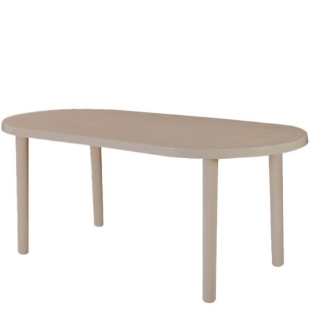 garbar OLOT Table Ovale Recyclée Extérieur 180x90 Sable Du Désert