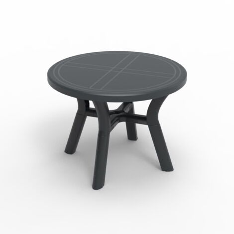 garbar DALIA Table Ronde Recyclée Intérieure, Extérieure Ø100 Gris