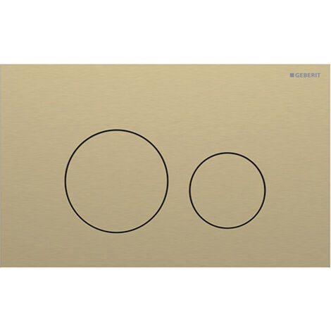 Placca Geberit Sigma40 Round Acciaio Inox / Ottone Spazzolato Doppio ...