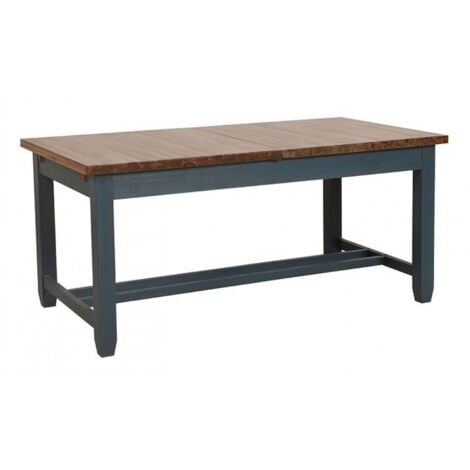 Table rectangulaire extensible - Bois - Bleu - Interior's
