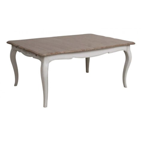 Table rectangulaire extensible 12/14 personnes - Bois - Blanc - Interior's