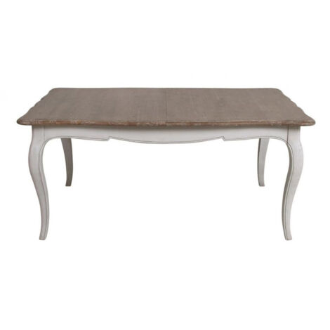 Table rectangulaire extensible 12/14 personnes - Bois - Blanc - Interior's