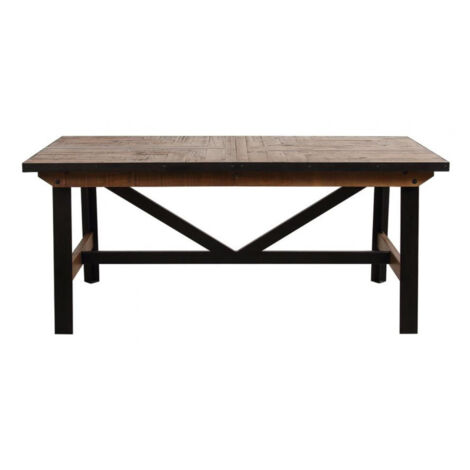 Table rectangulaire extensible - Bois - Noir - Interior's