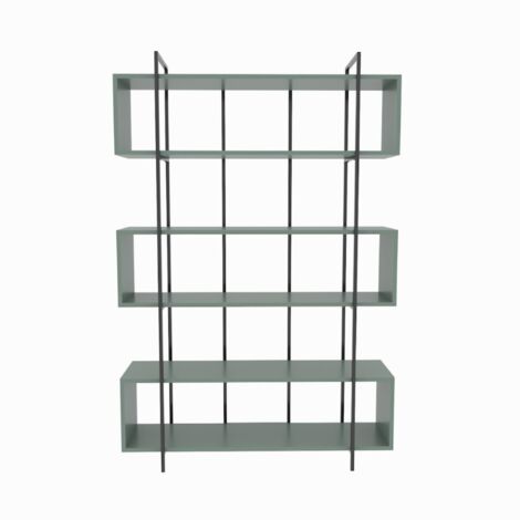 Librería contemporánea verde 180cm LULI