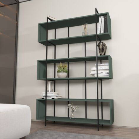 Librería contemporánea verde 180cm LULI