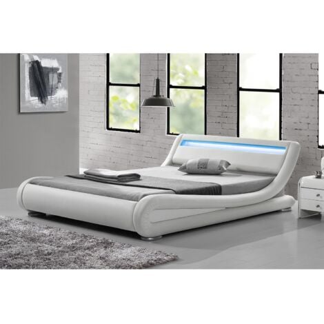 Cadre de lit design avec LED intégrées SEATTLE