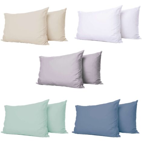 SET 2 FEDERE POLICOTONE 74X48 CM 5 COLORI ASSORTITI