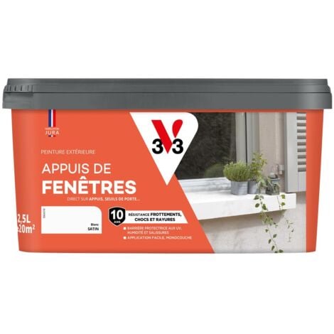 Peinture extérieure pour appuis de fenêtre V33 Blanc Satin 2,5L